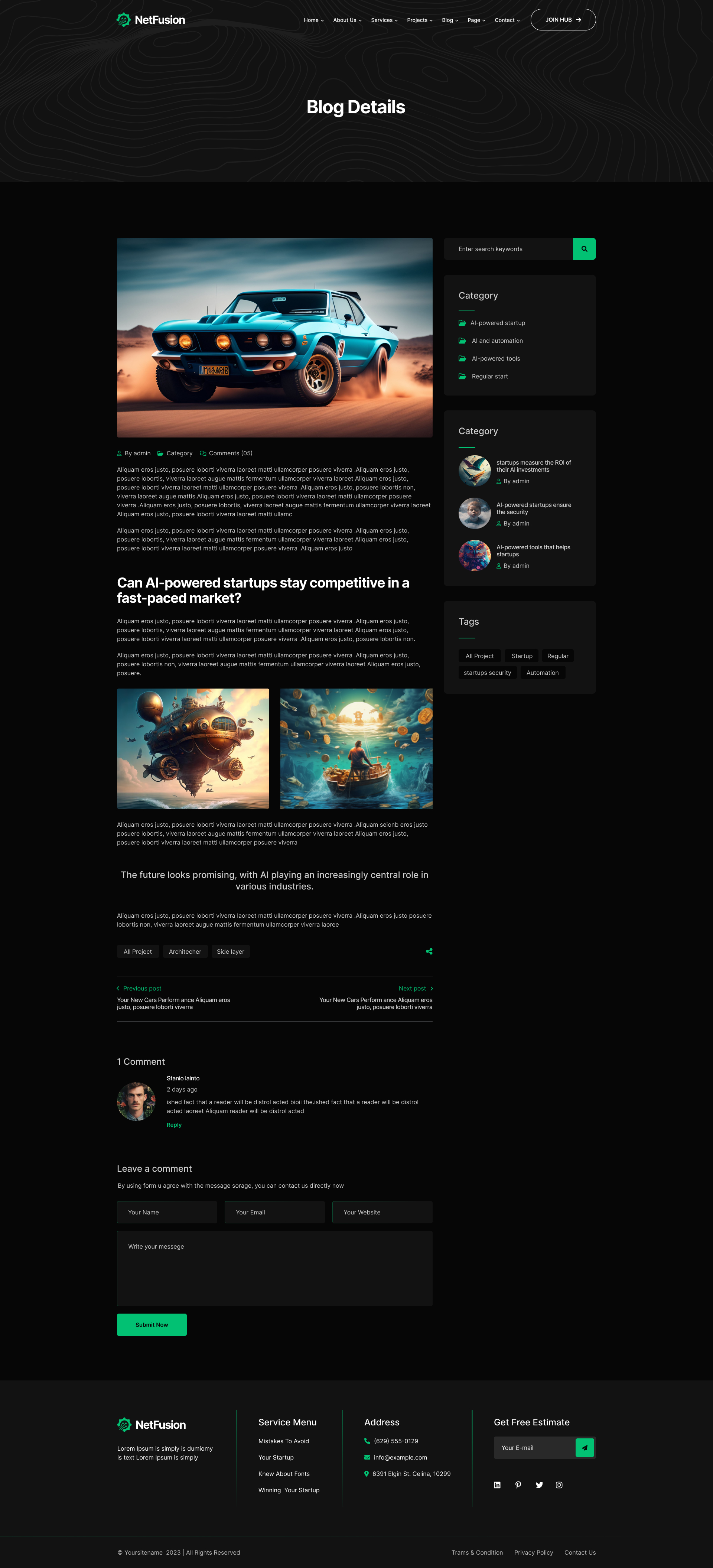 NetFusion - AI Powered Startup & Technology Figma Template by Mugli