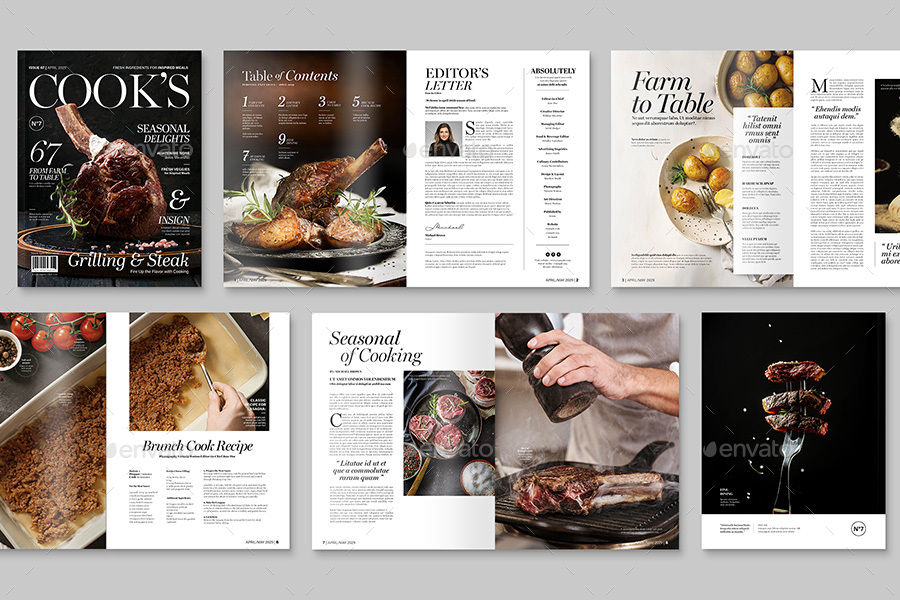 Food Magazine Template, Print Templates | GraphicRiver