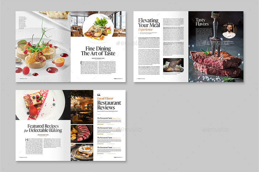 Food Cooking Magazine Template, Print Templates | GraphicRiver