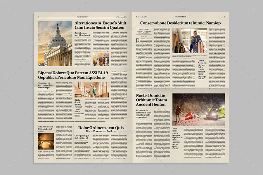 Classic Newspaper Template, Print Templates | GraphicRiver