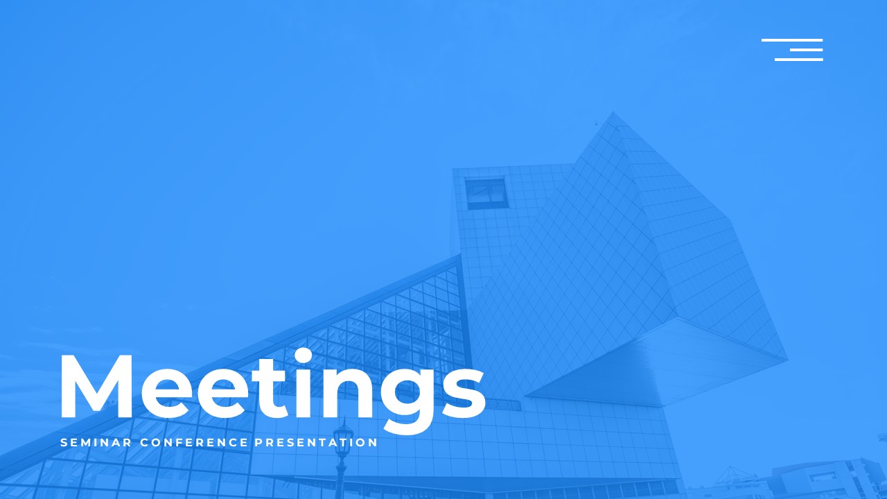 Meetinngs - Seminar Conference Keynote Template, Presentation Templates