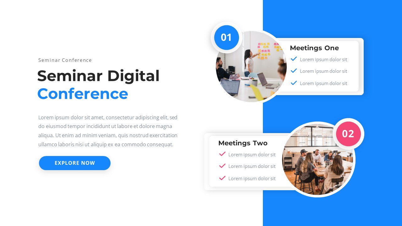 Meetinngs - Seminar Conference Keynote Template, Presentation Templates