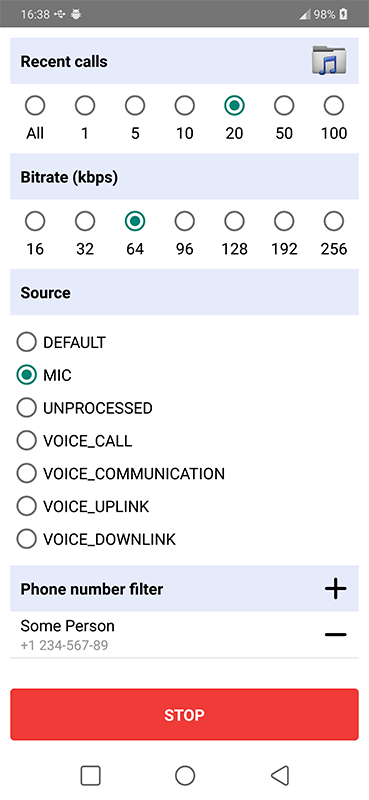 Call Recorder by OlDenWeb | CodeCanyon