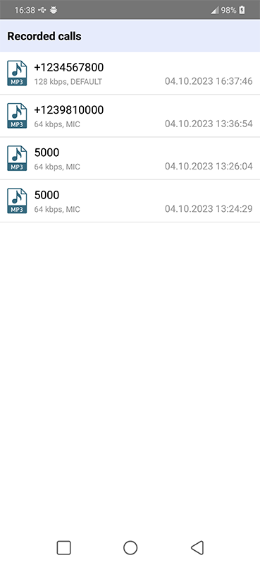 Call Recorder by OlDenWeb | CodeCanyon