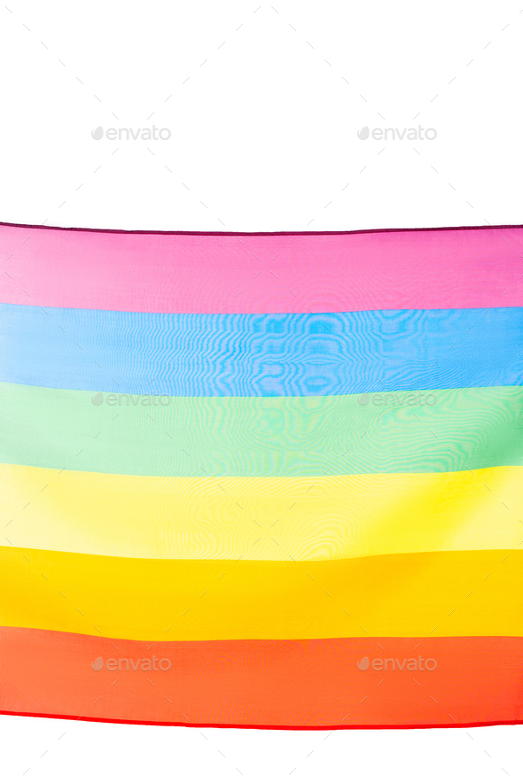 rainbow colors of lgbt flag isolated on white Stock Photo by ...