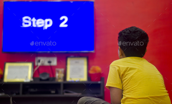 A Kid Watching YouTube Stock Photo by gverma7 | PhotoDune