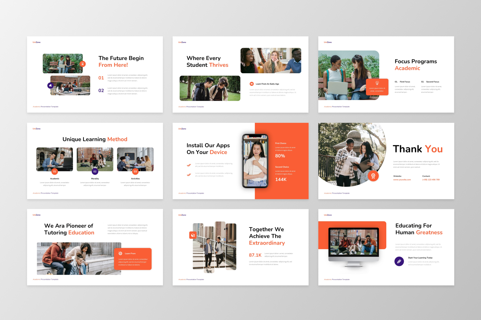 UniZone - Academic Google Slide Template, Presentation Templates ...