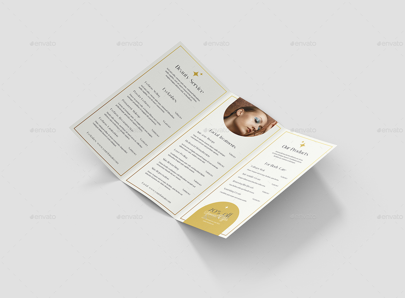 Esthetician Brochure Tri-Fold Template, Print Templates | GraphicRiver
