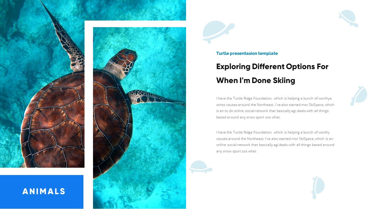 Penyu - Ocean and Sea Animal Powerpoint Template, Presentation Templates