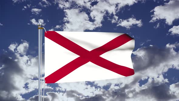 Alabama Flag Waving 4k, Motion Graphics | VideoHive