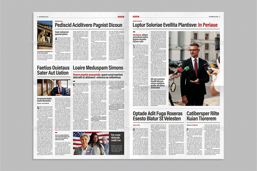 Modern Newspaper Template, Print Templates | GraphicRiver