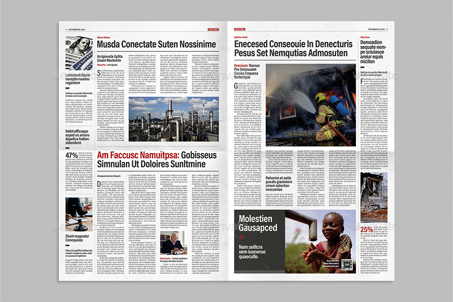 Modern Newspaper Template, Print Templates | GraphicRiver