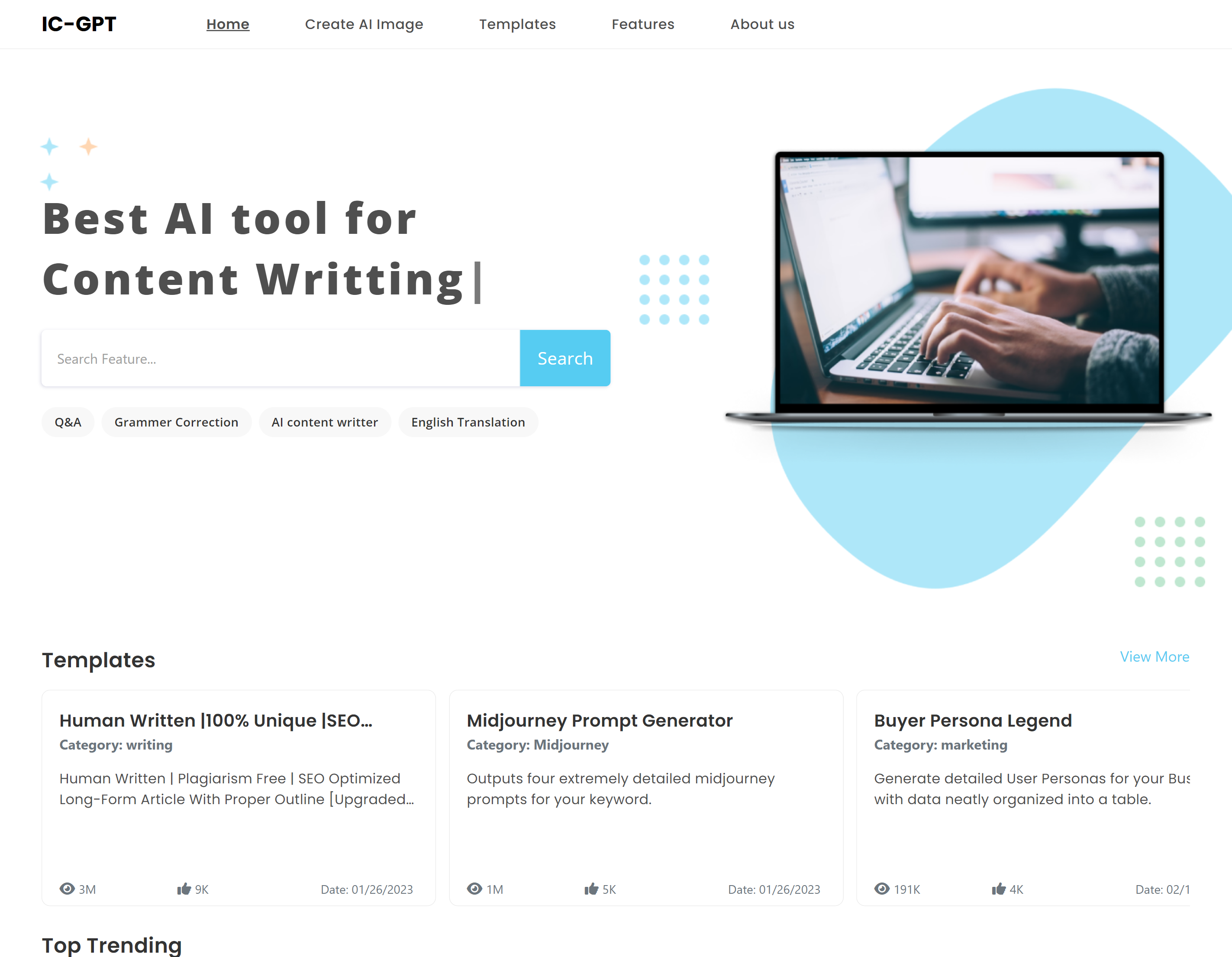 ICGPT- GPT AI Writing Assistant, Image Generator & Content Creator Flutter App + WEB version ...