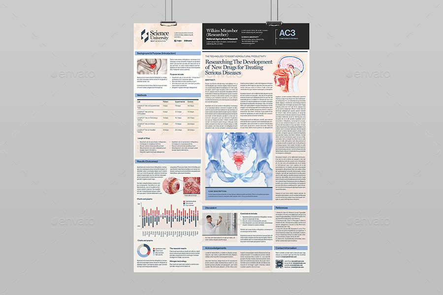 Case Study & Research Poster Template, Print Templates | GraphicRiver
