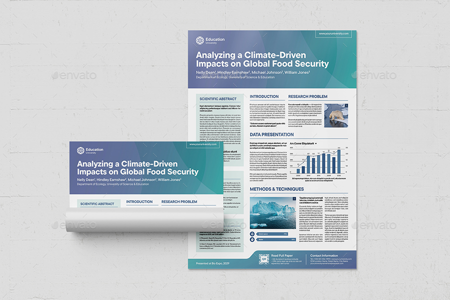 Scientific Case Study Poster Template, Print Templates | GraphicRiver