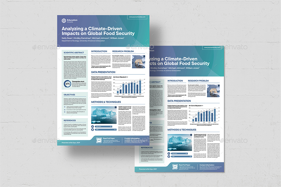 Scientific Case Study Poster Template, Print Templates | GraphicRiver