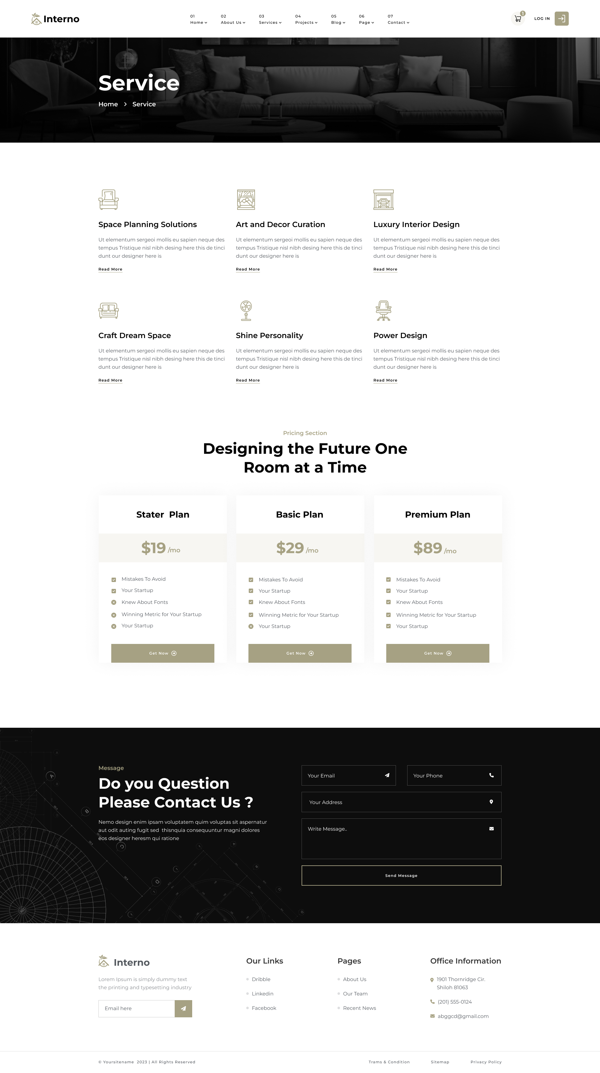 Interno - Architecture & Interior Design Figma Template by HixStudio