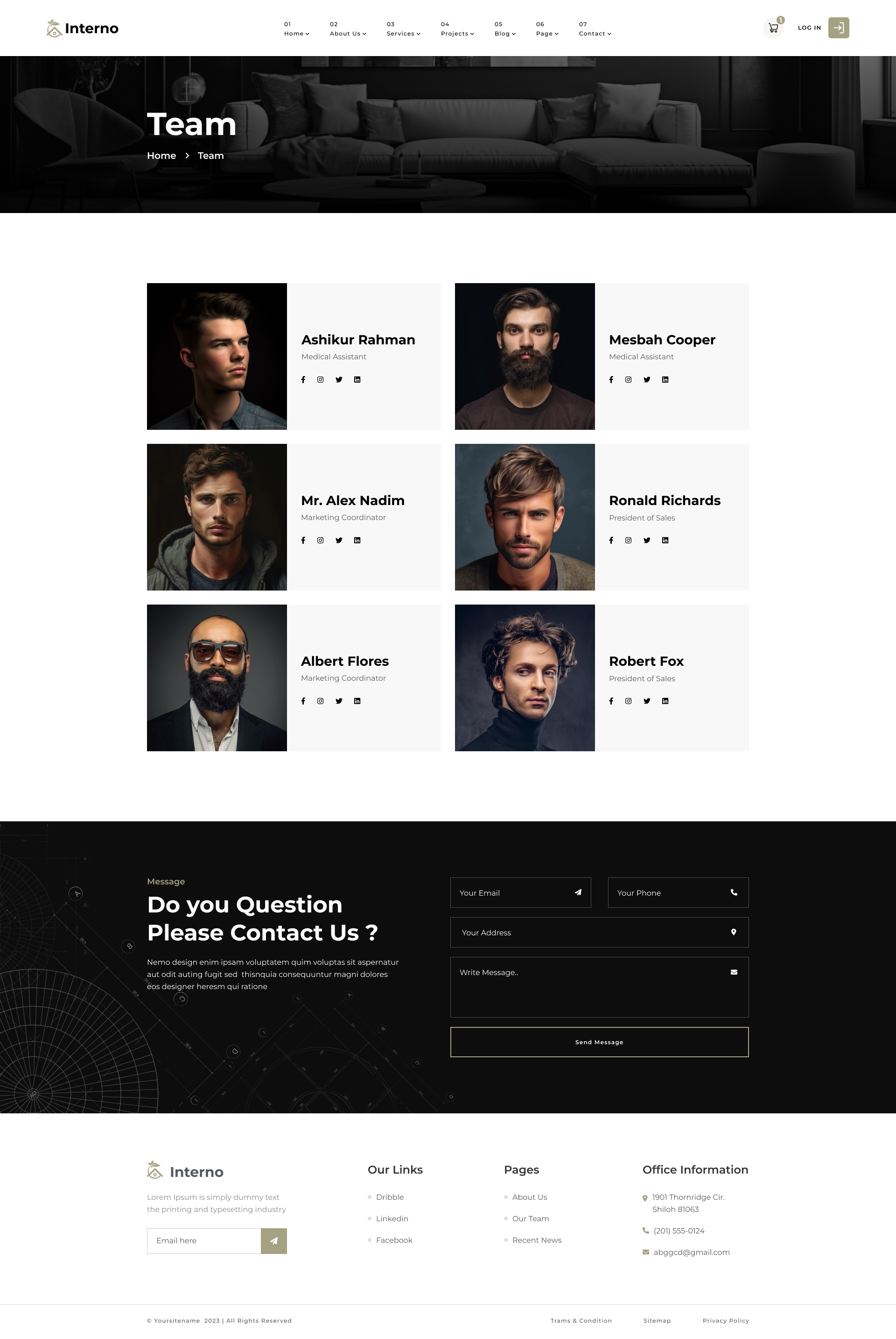 Interno - Architecture & Interior Design Figma Template by HixStudio
