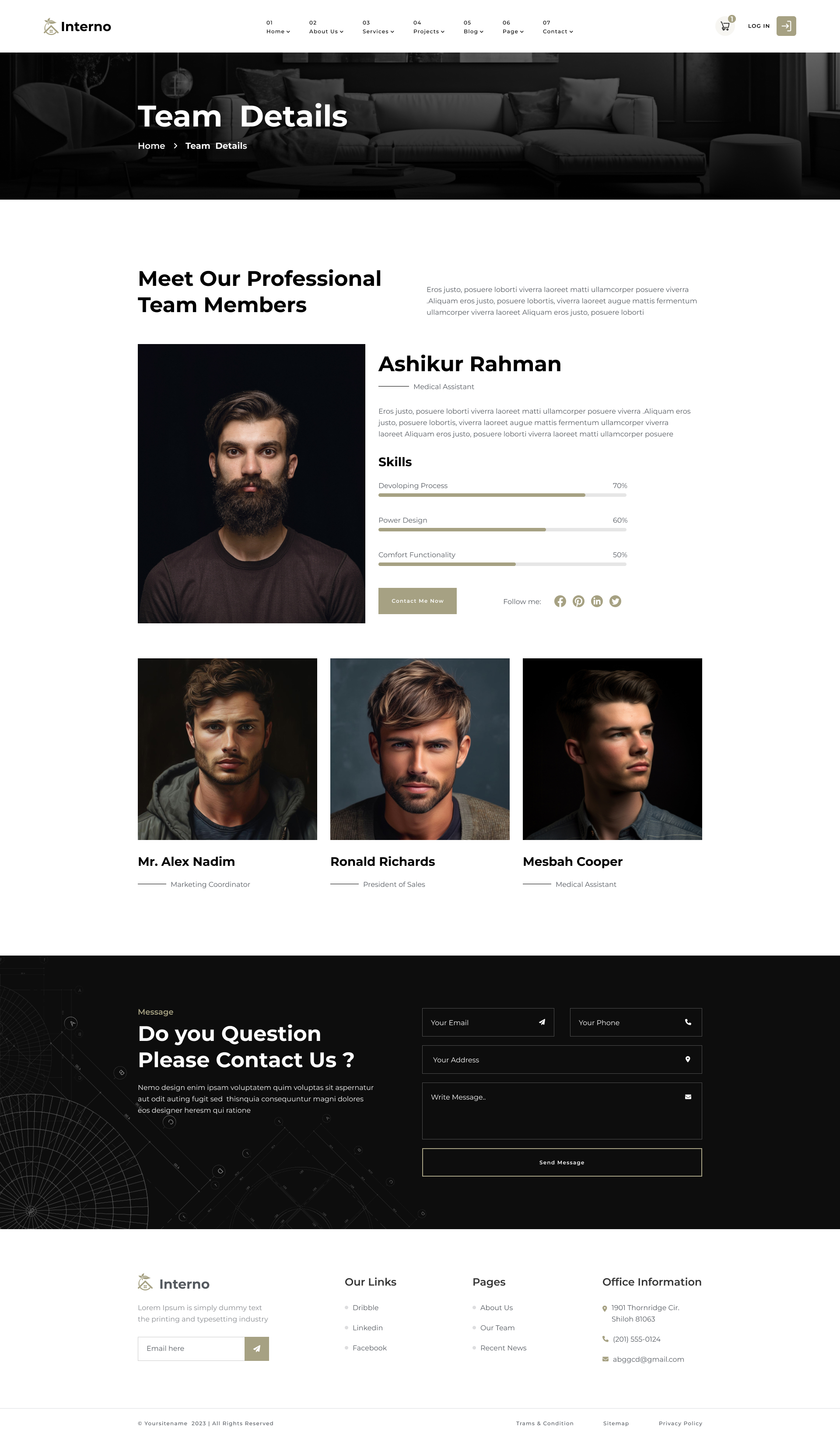 Interno - Architecture & Interior Design Figma Template by HixStudio