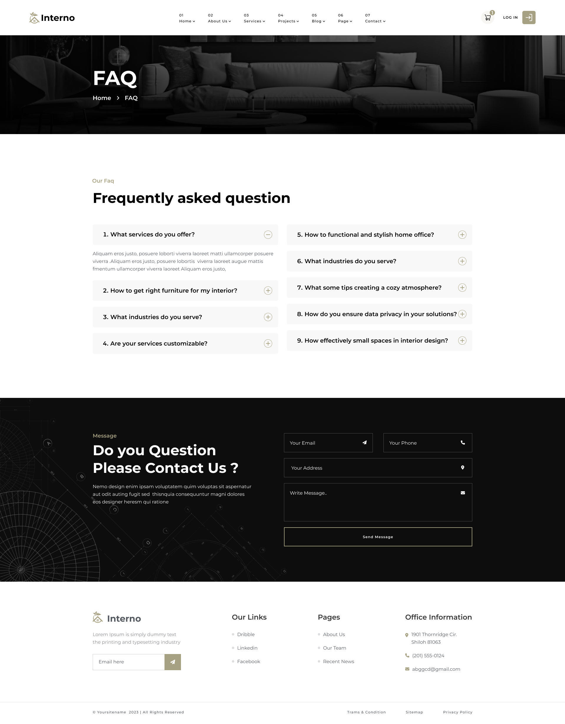 Interno - Architecture & Interior Design Figma Template by HixStudio