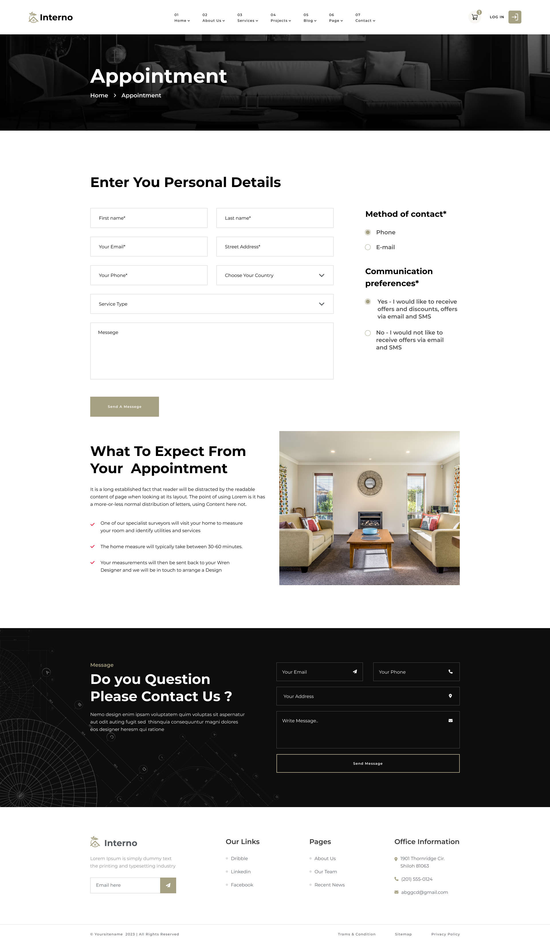 Interno - Architecture & Interior Design Figma Template by HixStudio