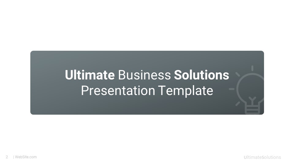 Ultimate Business Solutions PowerPoint Template, Presentation Templates
