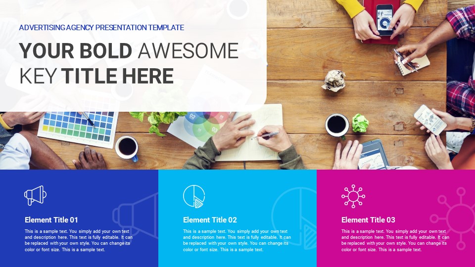 Advertising Agency Solutions PowerPoint Template, Presentation Templates