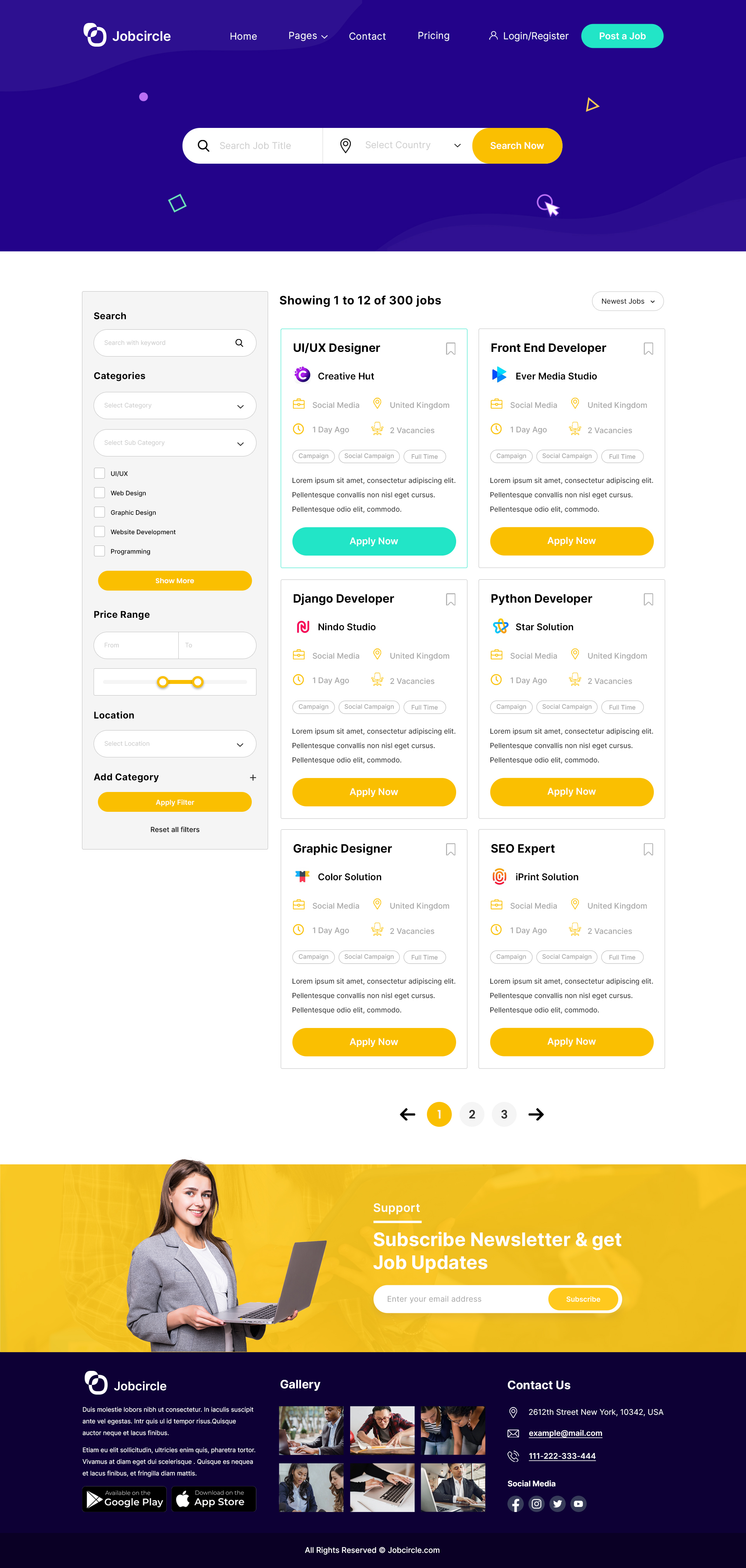 Job Circle - Job PSD Design by codestap | ThemeForest