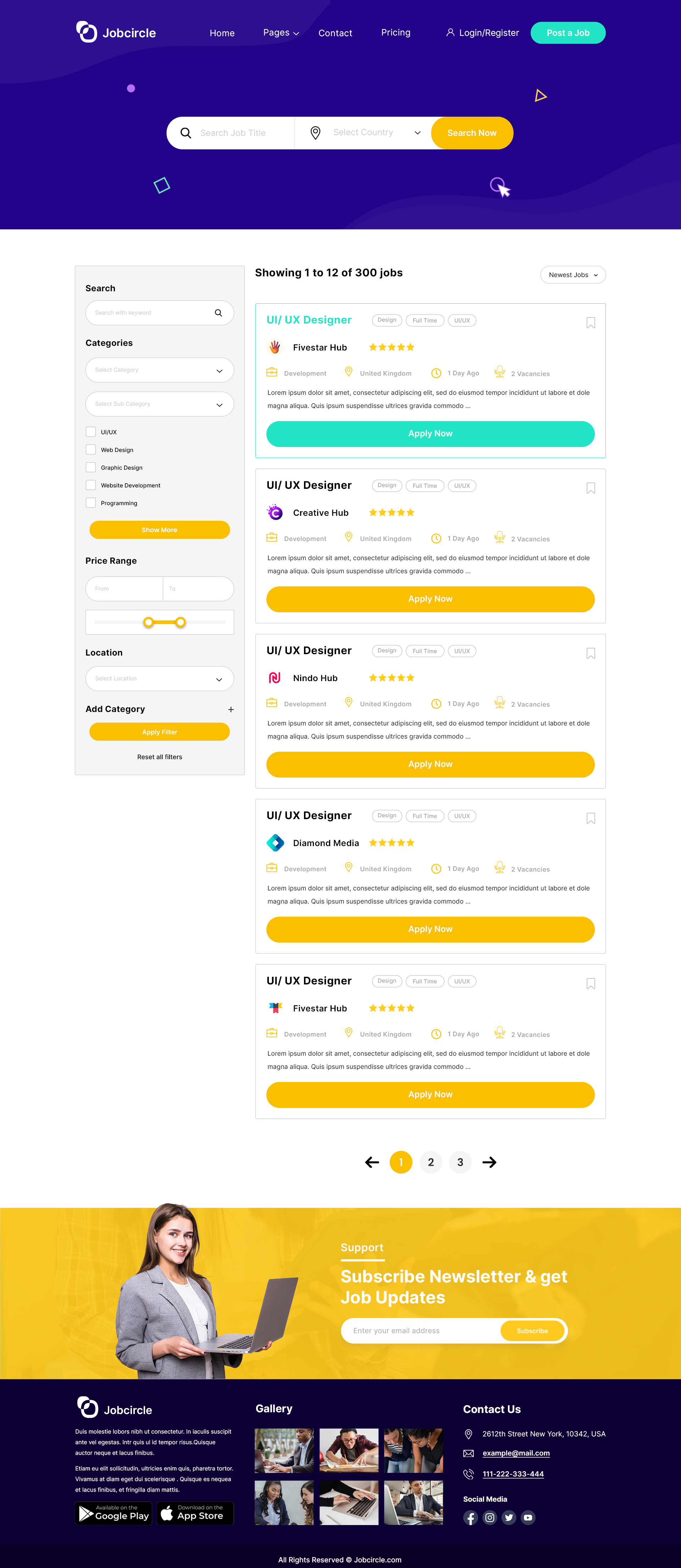 Job Circle - Job PSD Design by codestap | ThemeForest