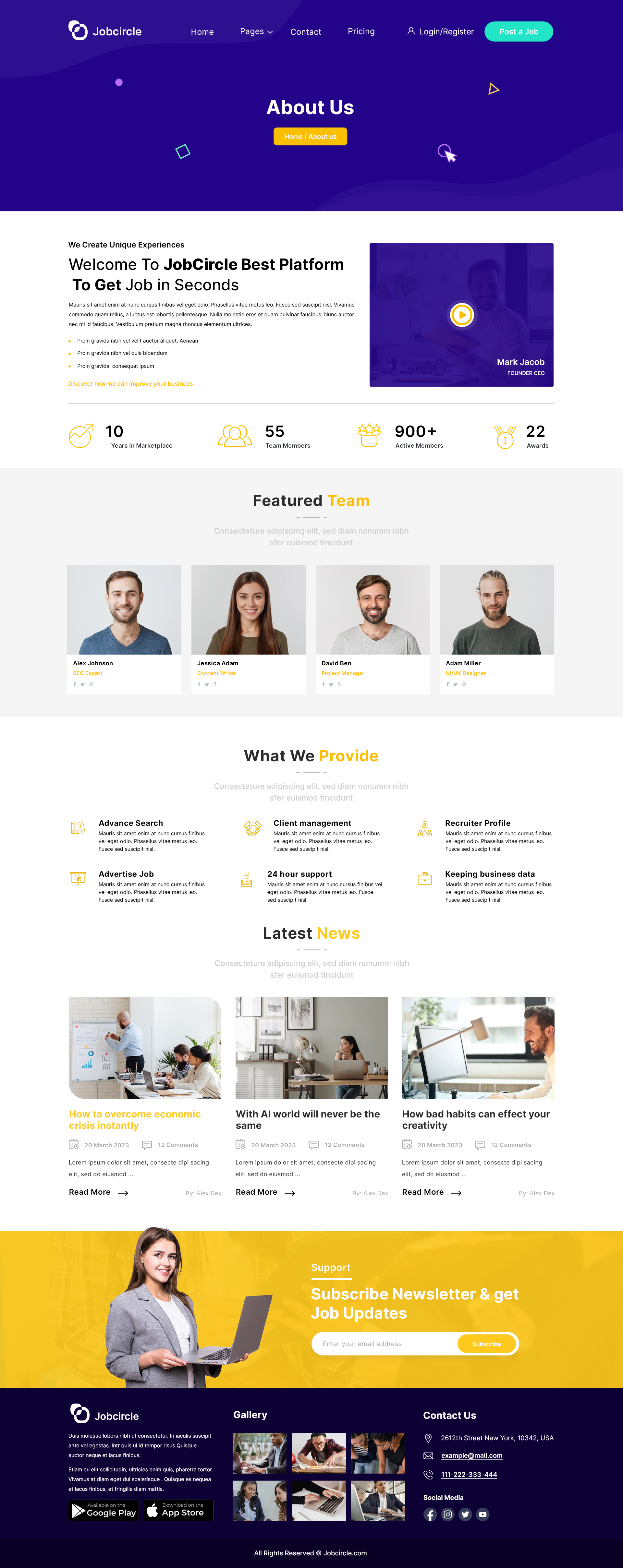 Job Circle - Job PSD Design by codestap | ThemeForest