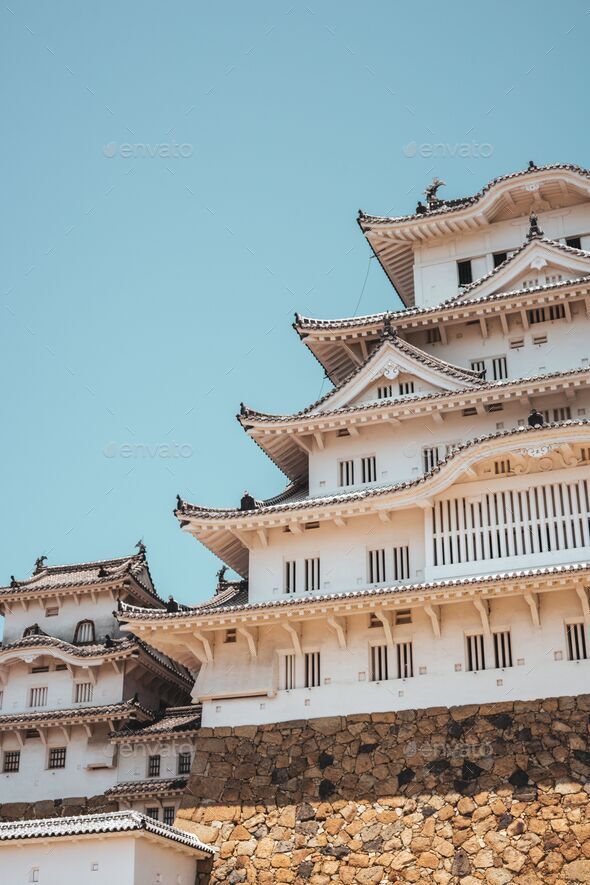 Vertical shot of the Himeji Castle in the daylight in Japan Stock Photo ...