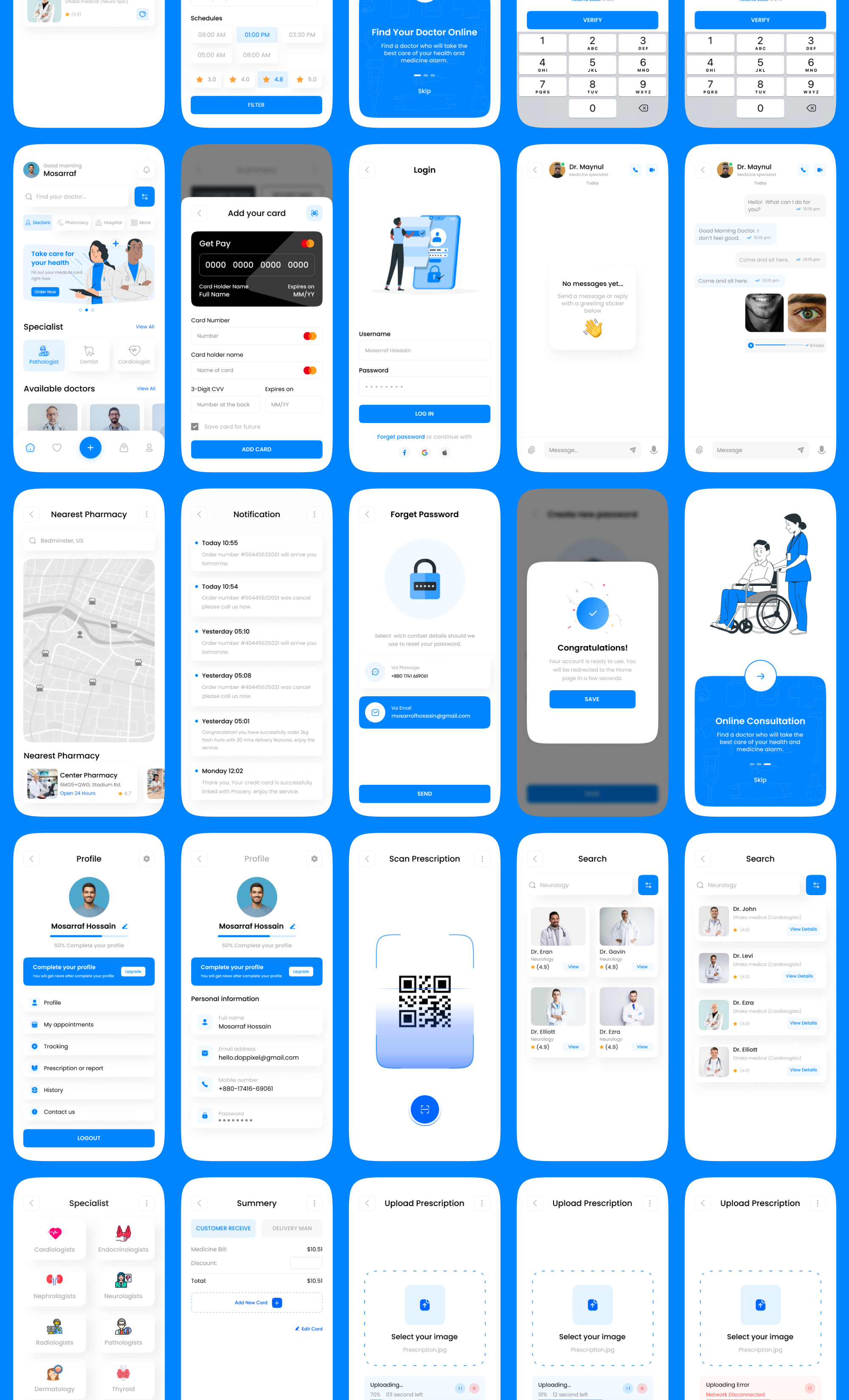 Medicly - Medical Mobile App UI Kit by pixleslab | ThemeForest