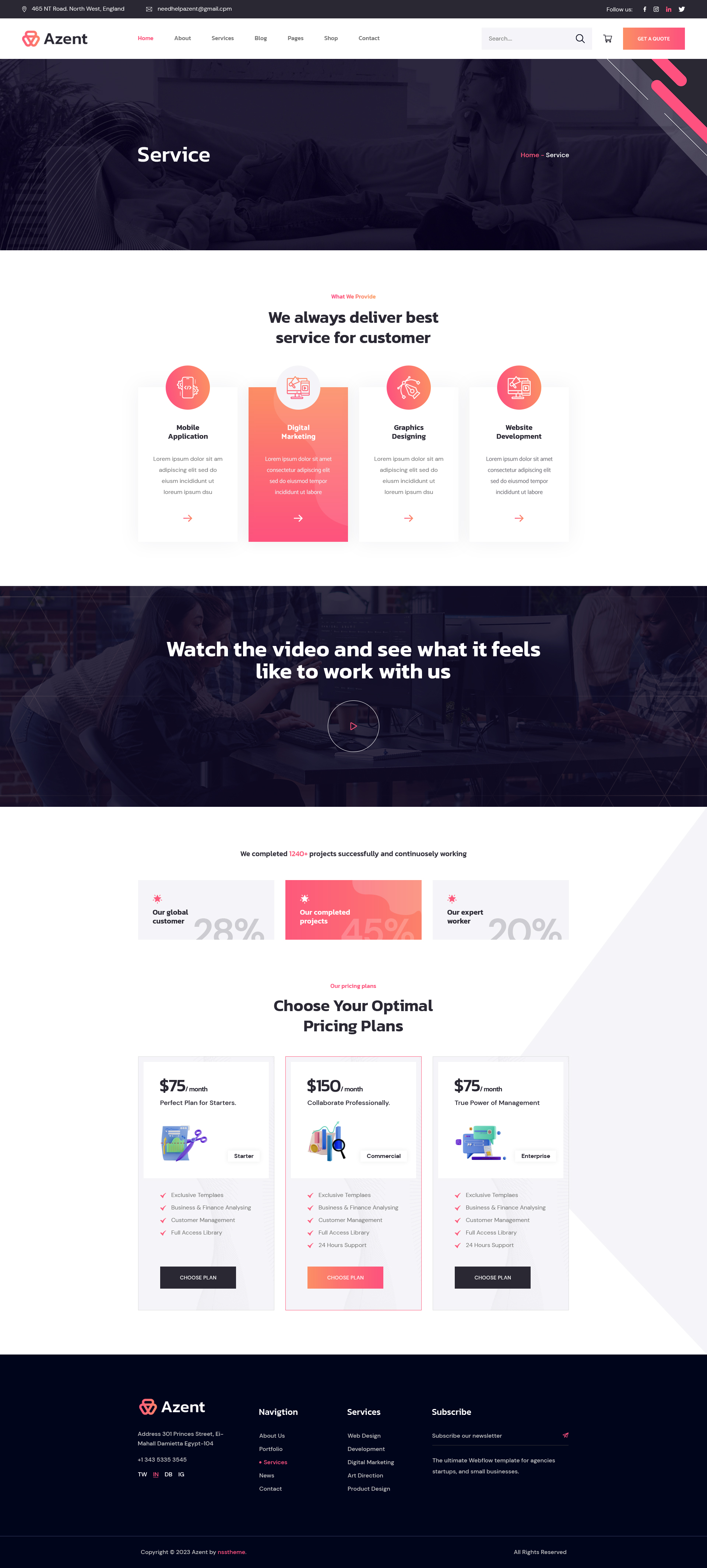 Azent - Creative Digital Agency PSD Template by nsstheme | ThemeForest