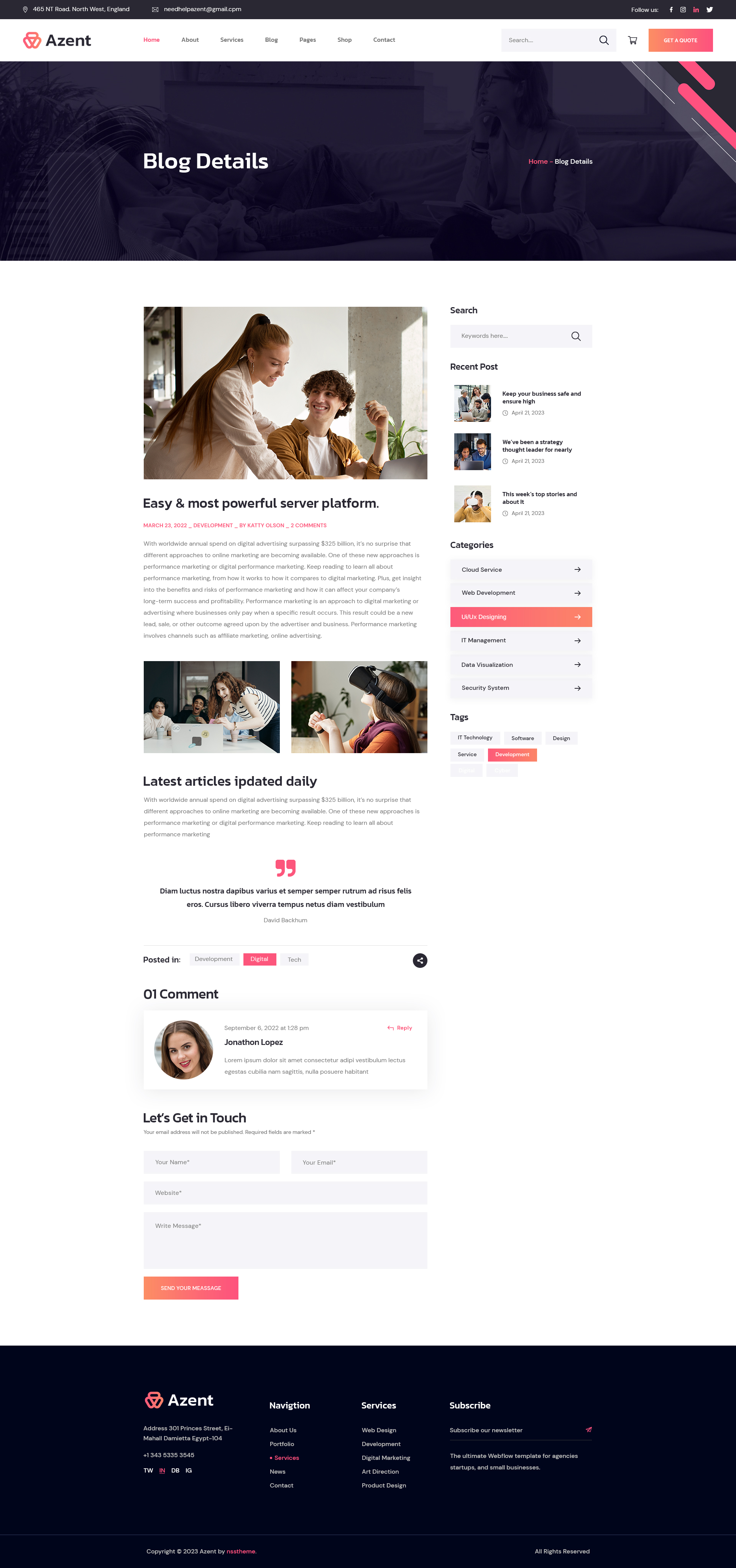 Azent - Creative Digital Agency PSD Template by nsstheme | ThemeForest