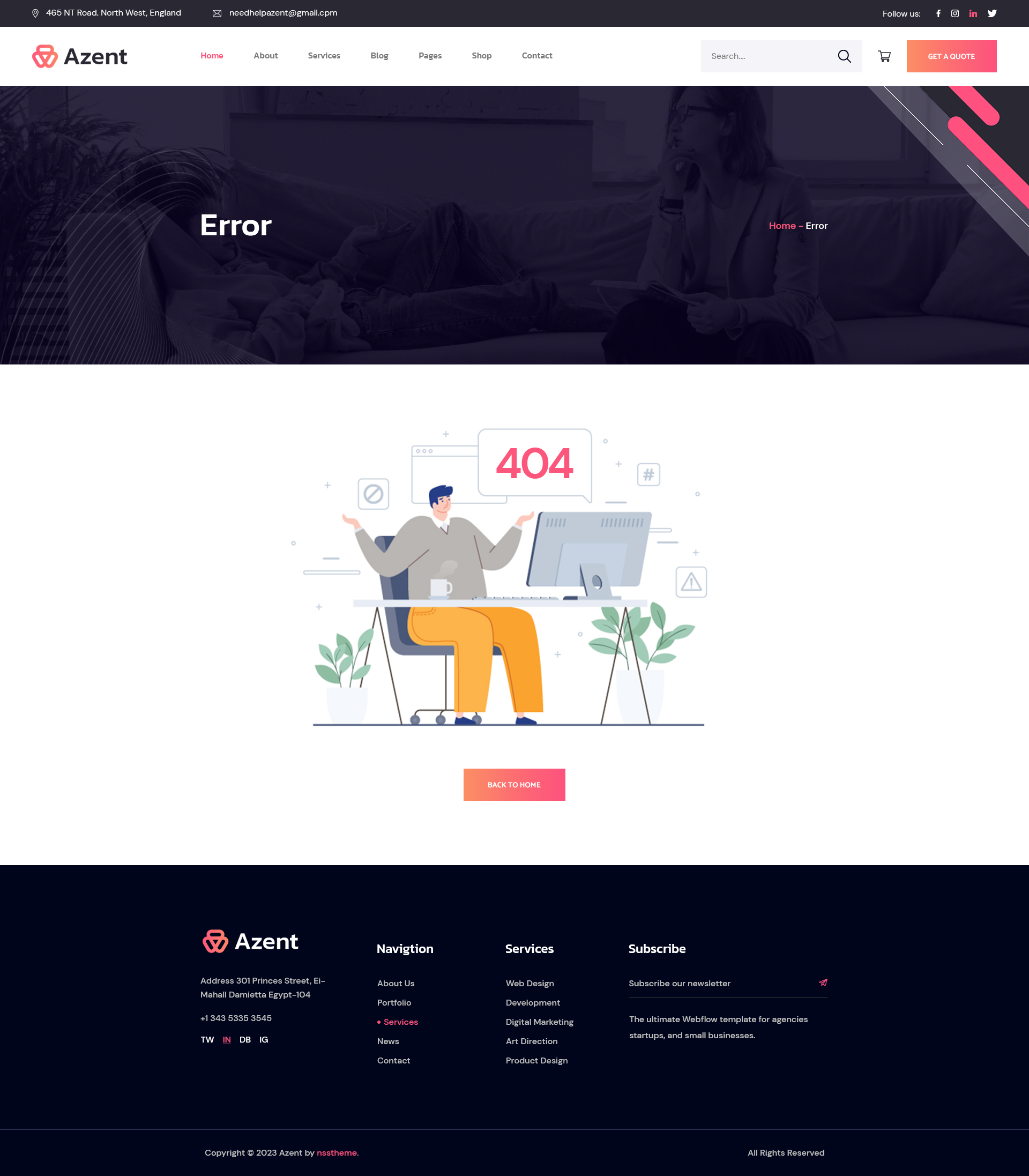 Azent - Creative Digital Agency PSD Template by nsstheme | ThemeForest