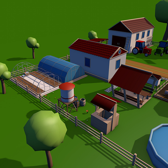 Farm asset collection Low-poly by savastrionokk | 3DOcean