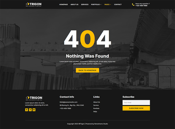 Trigon - Construction Elementor Template Kit by Rometheme | ThemeForest