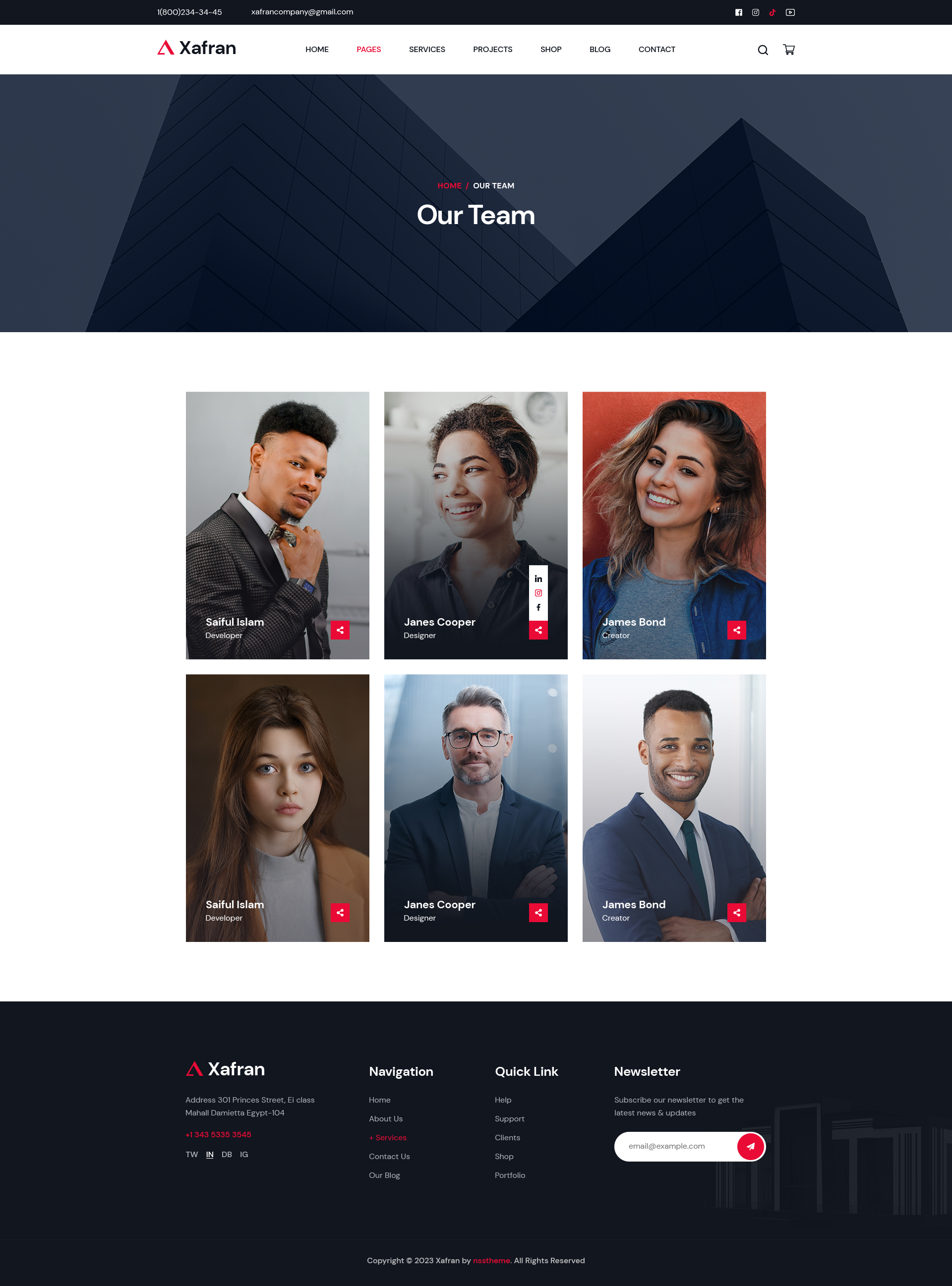 Xafran - Architecture PSD Template by nsstheme | ThemeForest