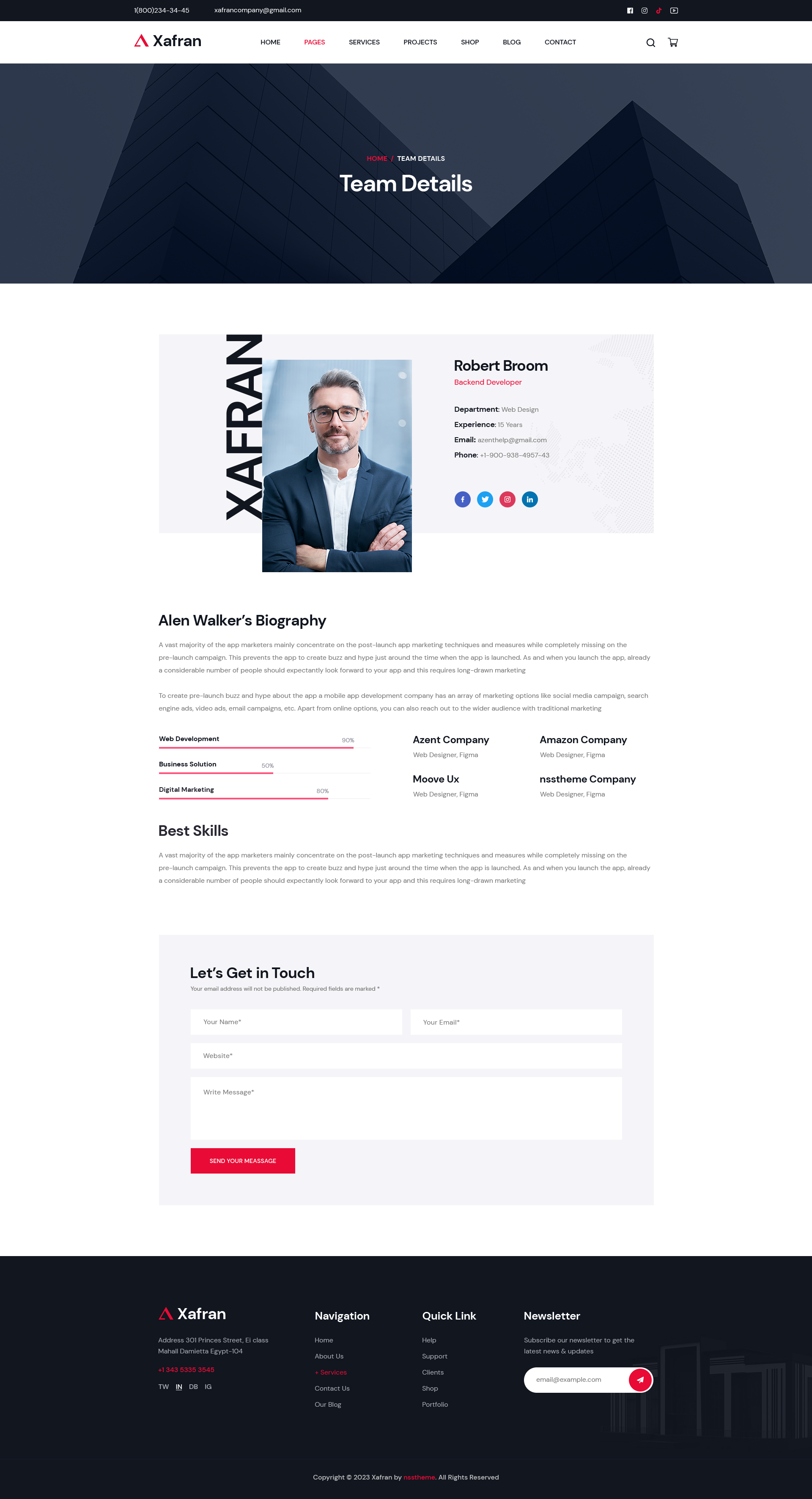Xafran - Architecture PSD Template by nsstheme | ThemeForest