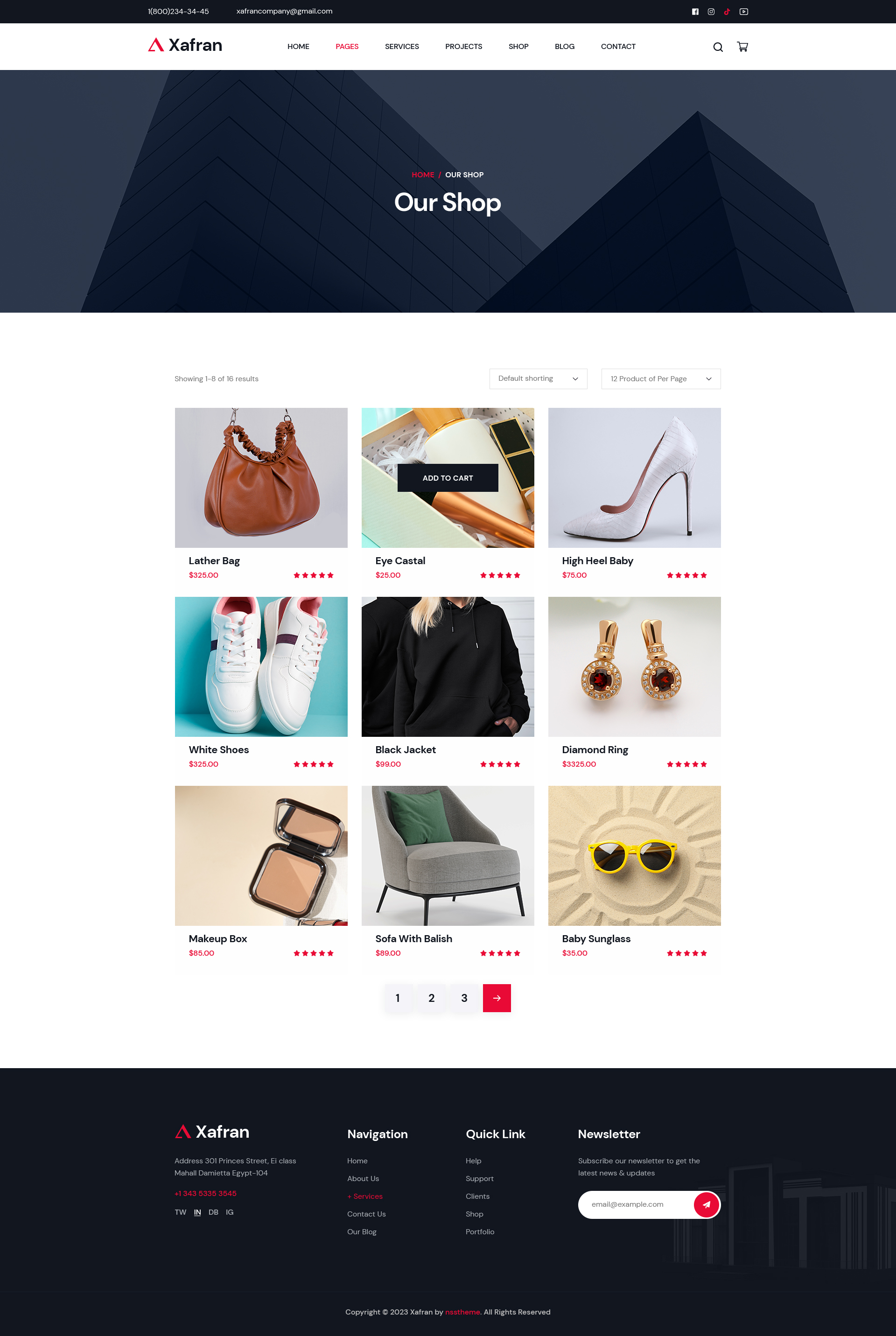 Xafran - Architecture PSD Template by nsstheme | ThemeForest