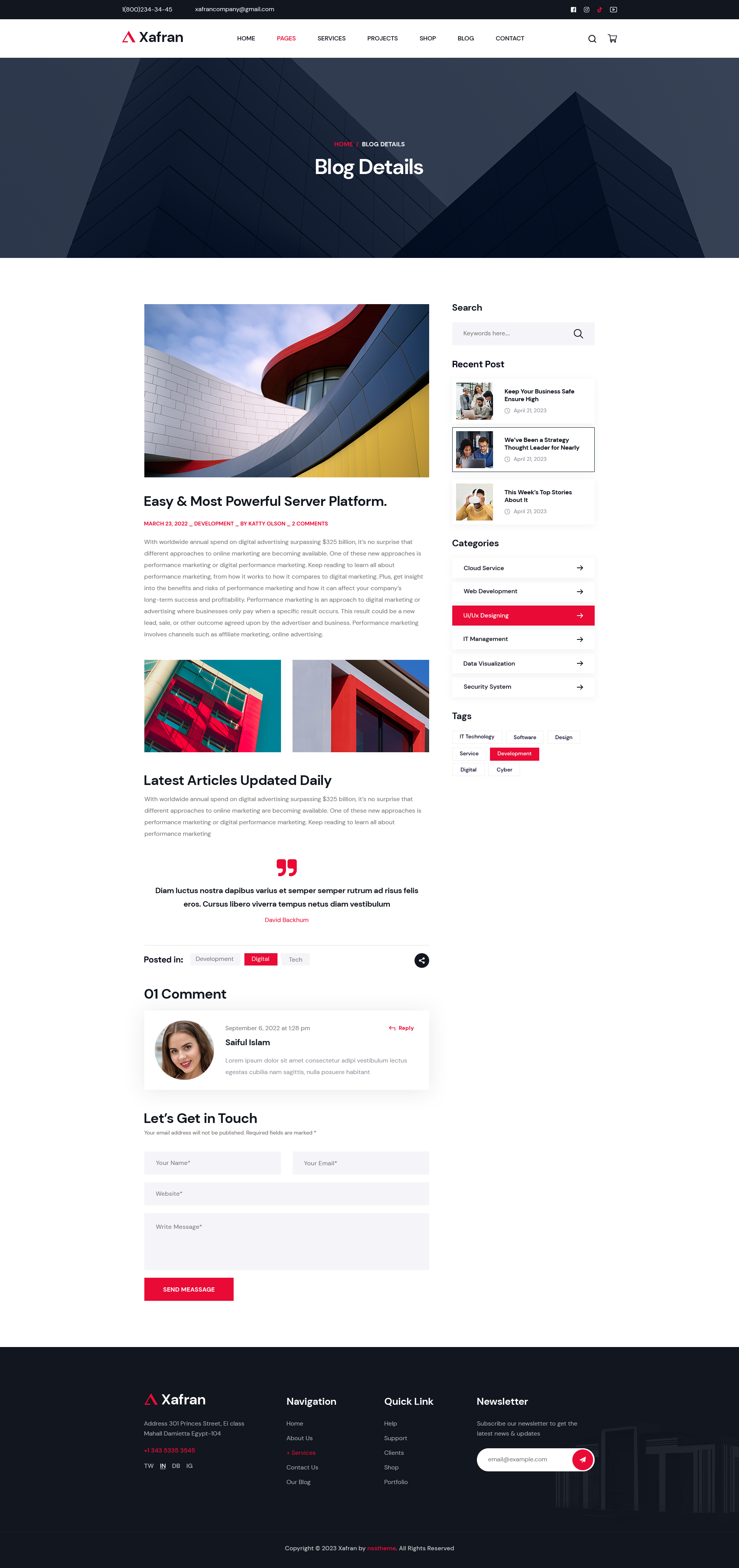 Xafran - Architecture PSD Template by nsstheme | ThemeForest