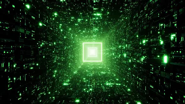 Square Matrix Tunnel, Motion Graphics | VideoHive