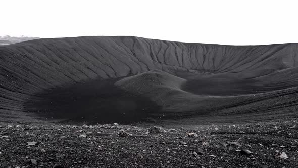 Landscape of wide extinct volcano crater, Stock Footage | VideoHive