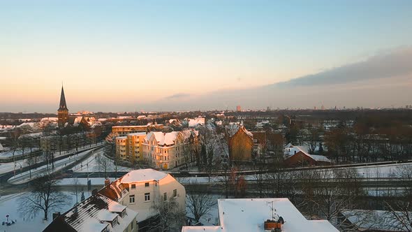 A timelapse video in Germany in the beautiful snowfall, Stock Footage