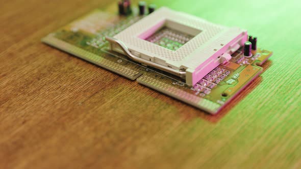 Vintage old socket for computer processor for old motherboard of a ...