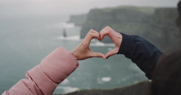 Two Hands Making a Heart Sign, Stock Footage | VideoHive