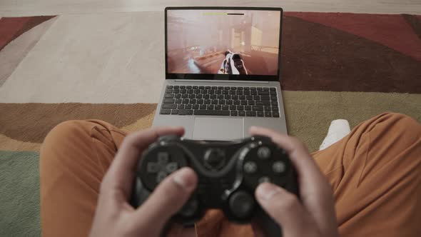 POV of Playing Computer Game, Stock Footage | VideoHive