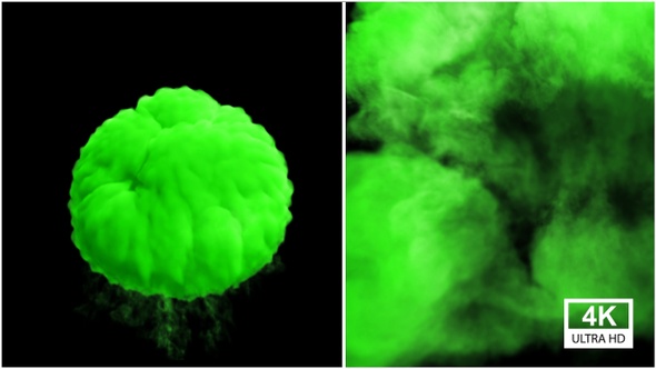Green Smoke Explosion 4K, Motion Graphics | VideoHive
