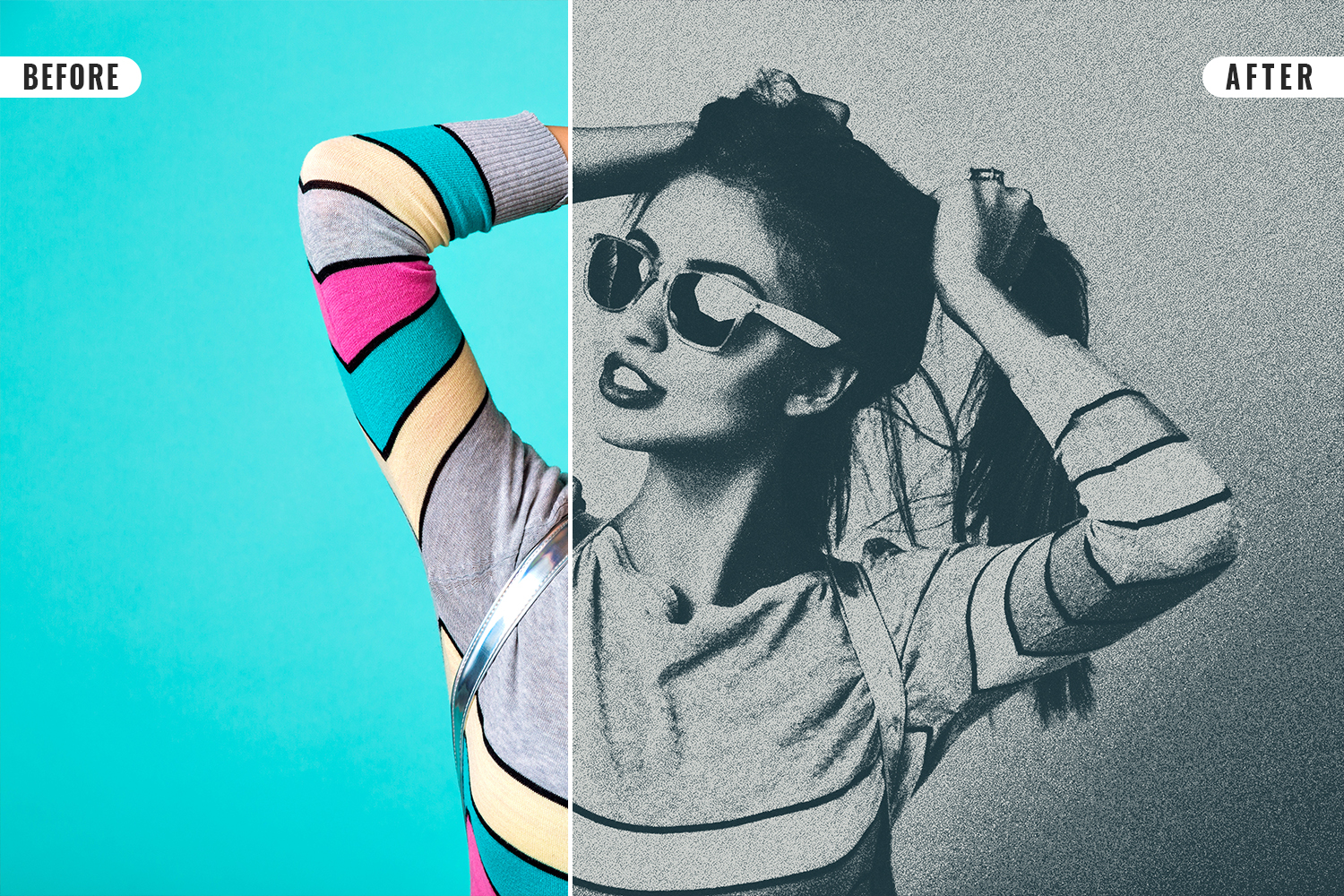 Grain Risograph Photo Effect, Add-ons | GraphicRiver