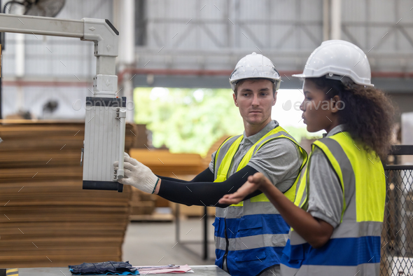 Cardboard techs setup stitching machine , material alignment, quality ...